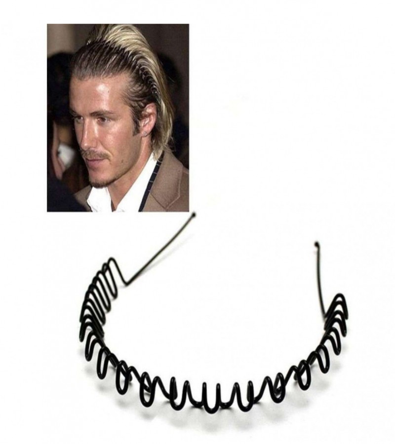 David Beckham Style Black Metal Headbands Wave For Men - Sale price ...